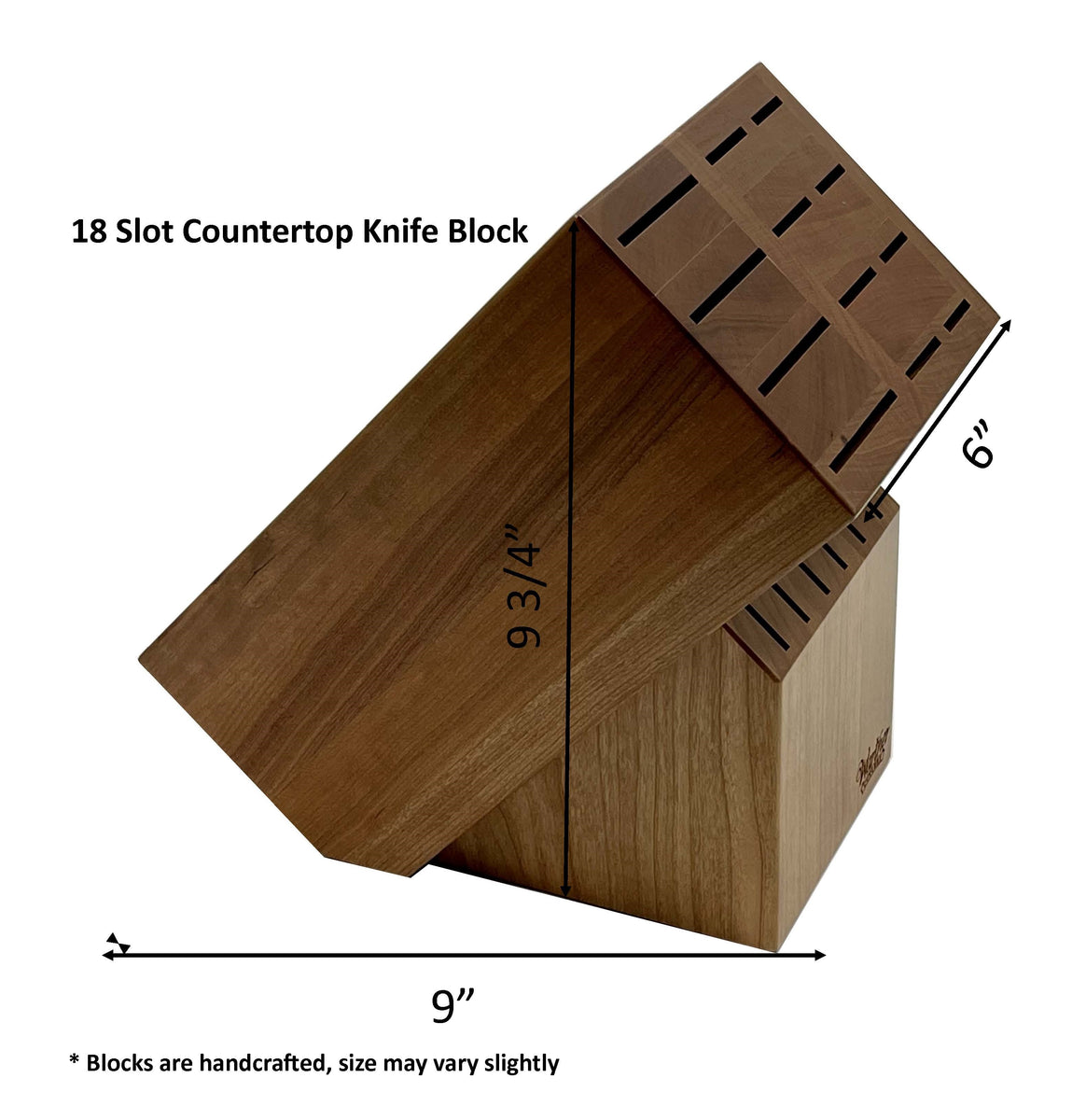 18 Slot Custom Countertop Knife Block